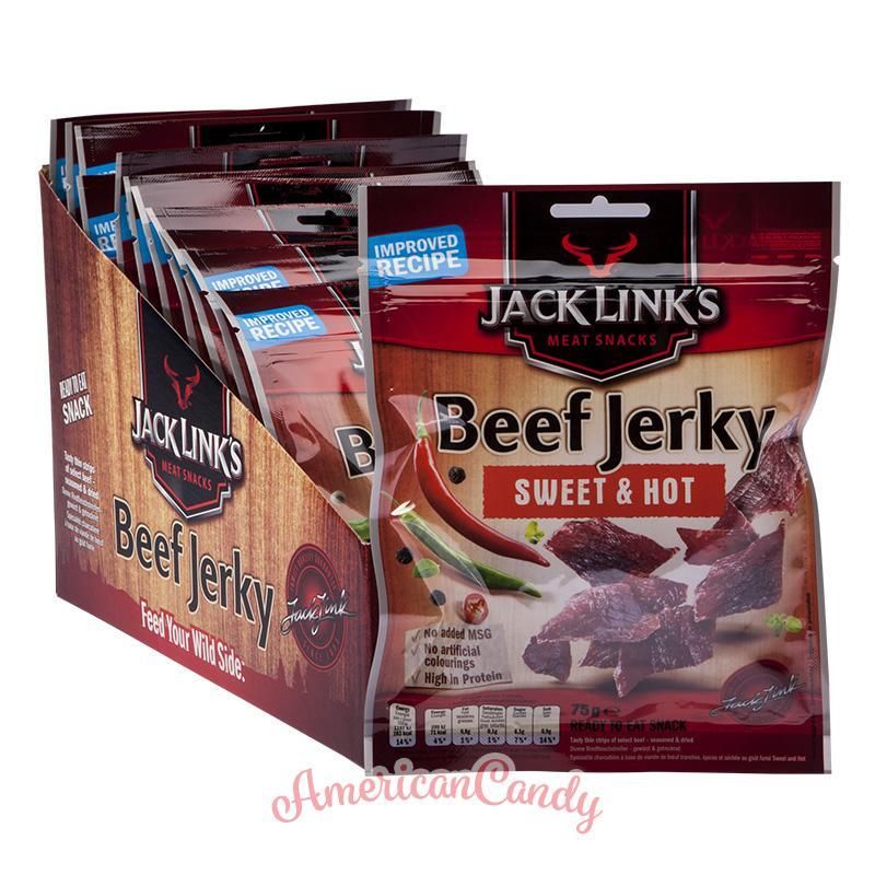 12x Jack Links Beef Jerky Sweet And Hot 75g Americancandy Onlineshop